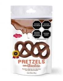 Pretzels con chocolate